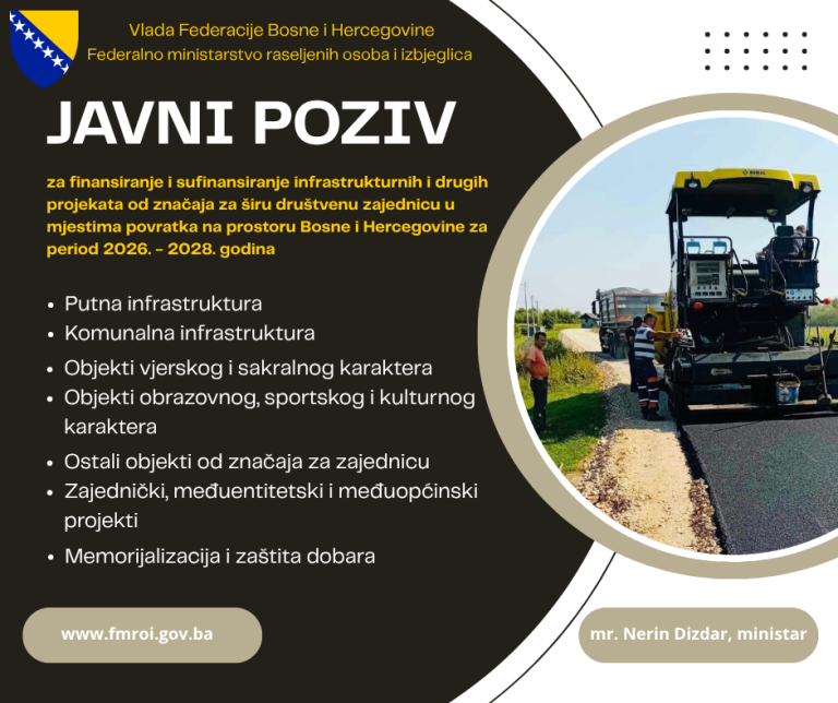 Javni poziv za financiranje i sufinanciranje infrastrukturnih i drugih projekata od značaja za ...